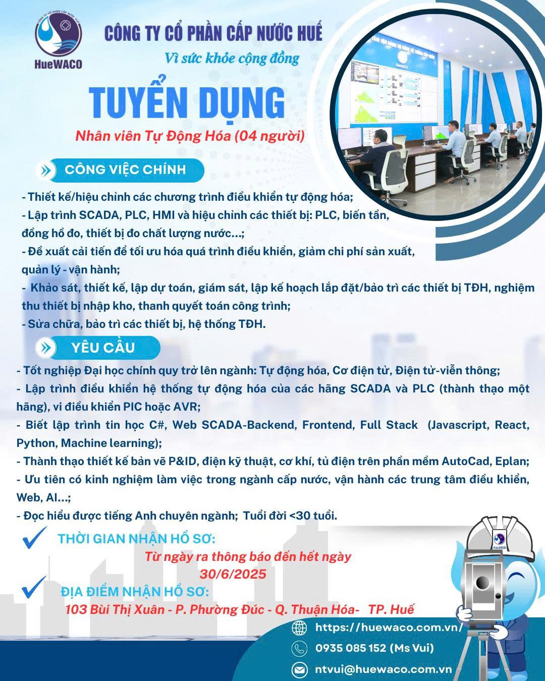 HueWACO - Công ty Cổ phần cấp nước Huế